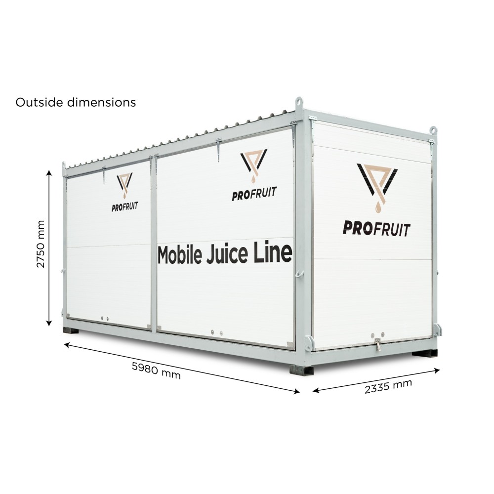 Mobile apple juice processing line 400-1500 kg/h / Mobile fruit juice ...
